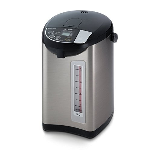 Tiger PDU-A50U-K Electric Water Boiler and Warmer, Stainless Black, 5.0 ...