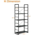 Walmart 5-Tier Open Ladder Bookshelf, Wood & Metal Rack Stand Shelves ...