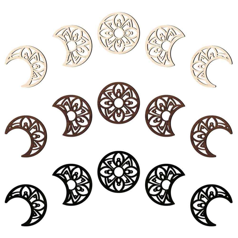 Moon Phase Wall Hanging Decor Decorative Nordic Wooden Moon Wall Art ...