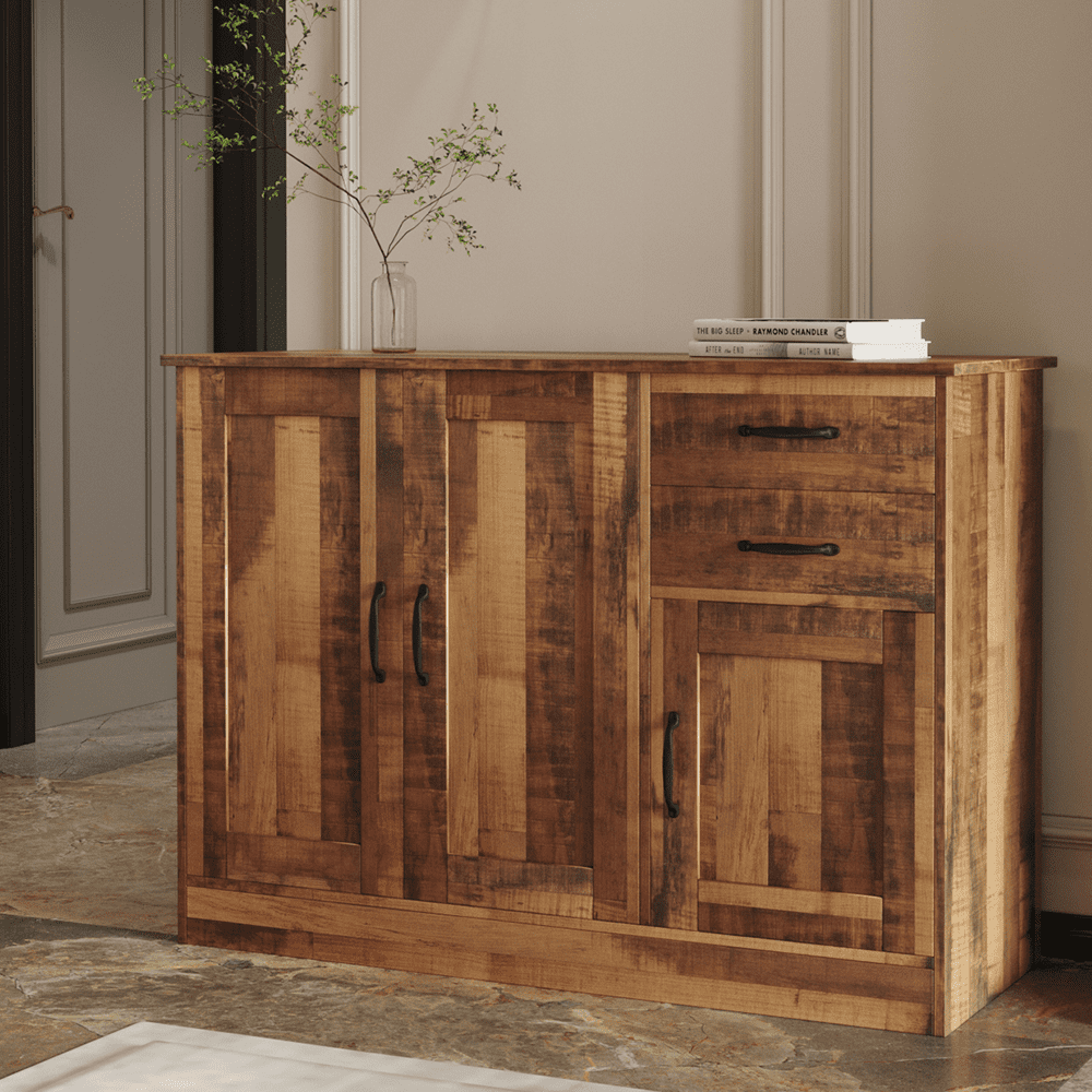 paproos Floor Cabinet, Modern Storage Cabinet with Adjustable Shelf and ...
