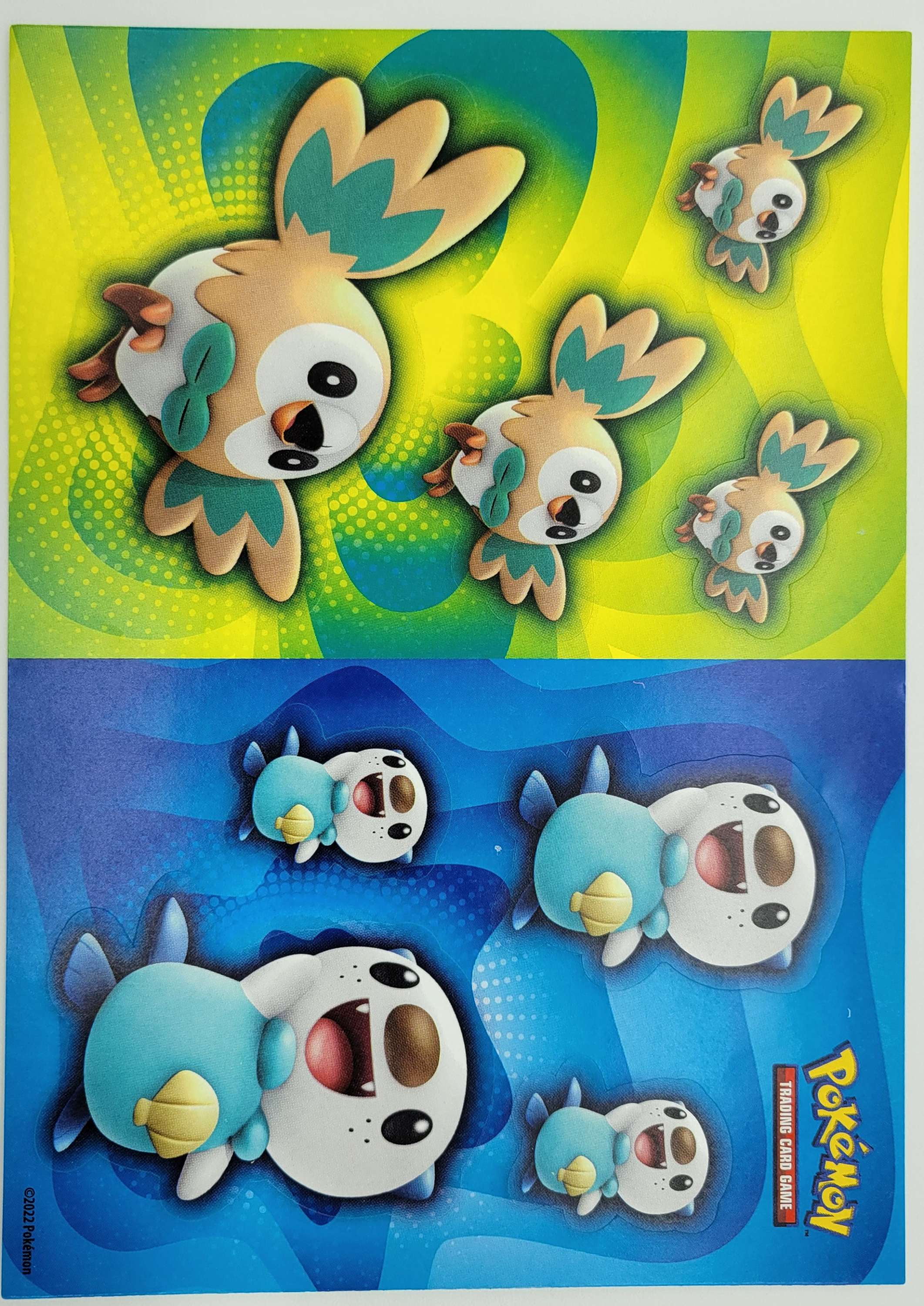 Pokemon 2022 Spring Sword & Shield Rowlet & Oshawott Sticker (No ...