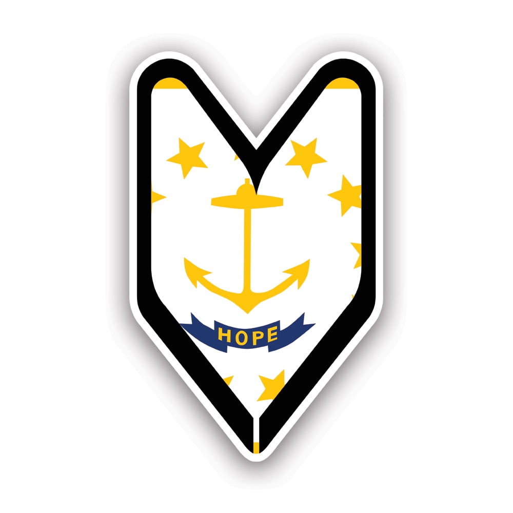 Rhode Island Driver Badge Sticker Decal - Self Adhesive Vinyl ...