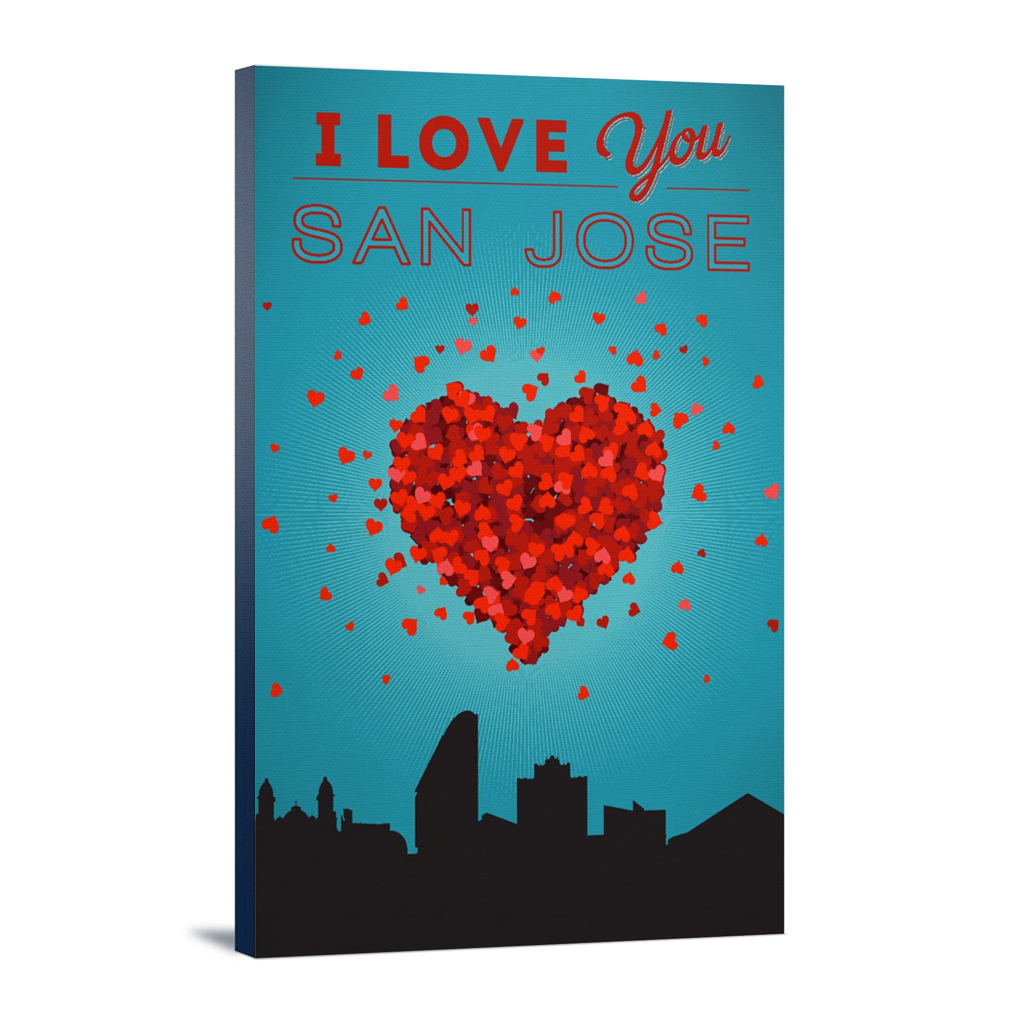 I Love You San Jose California 12x18 Wrapped Canvas Wall Decor i-love-you-san-jose-california-12x18-wrapped-canvas-wall-decor