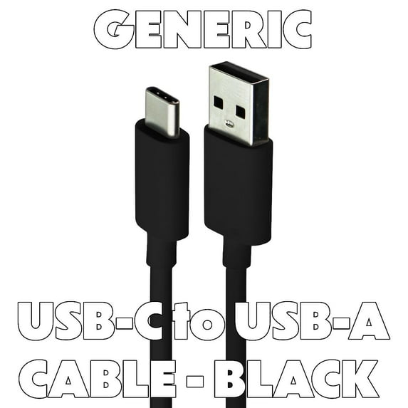 Open Box Generic 3FT USB-C to USB-A Charge Cable - Black - Walmart.com