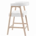 2-Pack Comfort Counter Stools with Back - Natural Finish Wood Stools ...