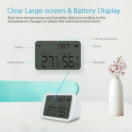 Intelligent Room Condition Sensor Electric LCD Display Room Temperature ...