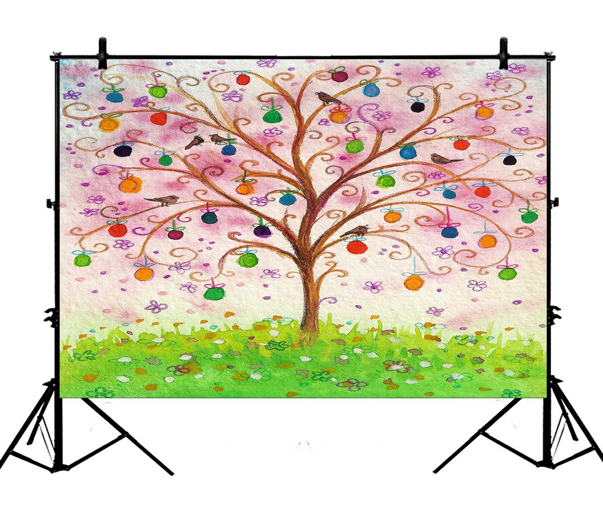 PHFZK 7x5ft Tree of Life Backdrops, Happy Easter Tree with Eggs and ...