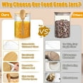 Glass Containers with Airtight Bamboo Lids Set of 4 Food Storage ...