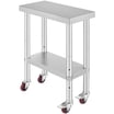 AmGood 72" Long x 30" Deep Stanless Steel Work Table with Casters ...