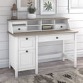 UrbanPro Farmhouse 54W Desk with Drawers and Organizer in Shiplap Gray ...