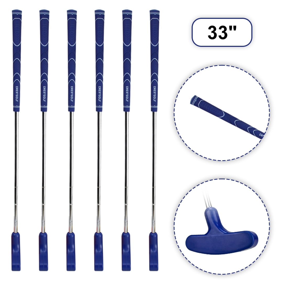Crestgolf 6pcs Two Way Junior Golf Putter Kids Putter Both Left and ...