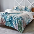 4 Piece Duvet Cover Set Full, Watercolor Sea Turtle on Farm Wood Soft ...