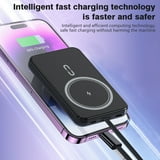 Magnetic Wireless Power Bank,DFITO Portable 10000 mAh Charger Built in ...
