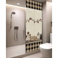 Black Brown Buffalo Check Window Privacy Film Rustic House Berry Vine ...
