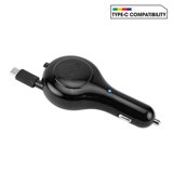 Cellet 3Amp / 15Watt USB Type-C Retractable Car Charger for LG Stylo 4 ...