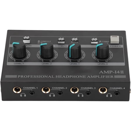 Headphone Amplifier, 4 Channel Portable Headphone Amp Compact 4 Way ...