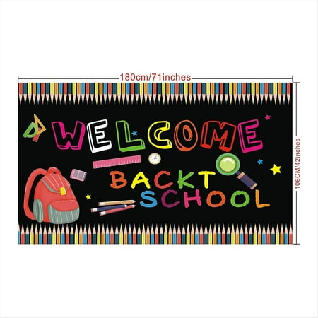 Welocme Back To School Backdrop First Day Of School Classroom Party ...