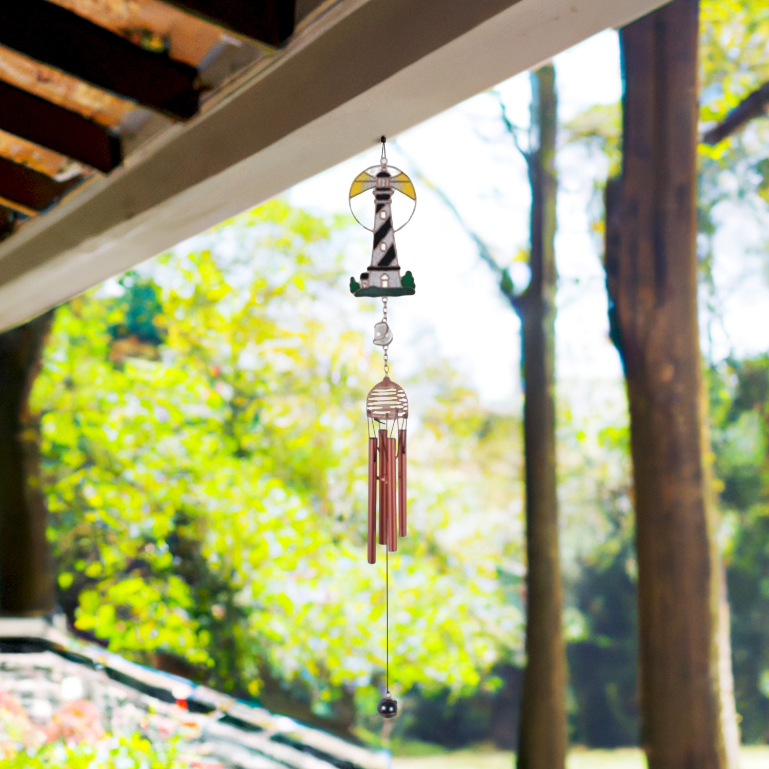 ICE ARMOR 22" Long Lighthouse Wind Chime with Copper Gem - Walmart.com