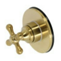 Kingston Brass KS3037AX 3-Way Diverter Valve with Trim Kit, Brushed ...