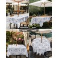 Blue Spring Floral Square Outdoor Tablecloth, Waterproof Table Cloth ...