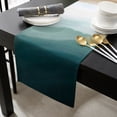 Blue Beach Gradient Table Runner 72 Inches Long - Boho Sea Waves Ombre ...