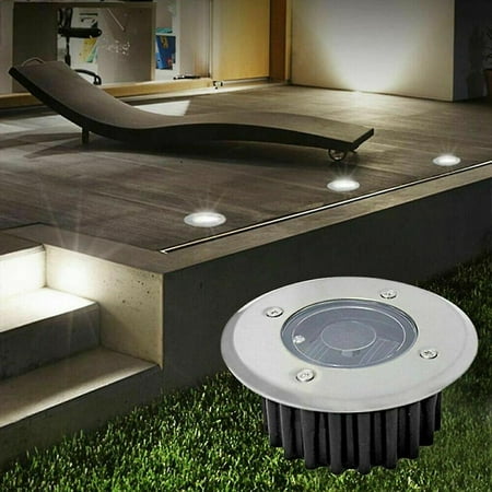 Led Solar Power Ground Lights Floor Decking Outdoor Garden Home Lamp ...