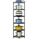 tonchean 6-Tier Carbon Steel Kitchen Corner Shelf Rack Free Standing ...