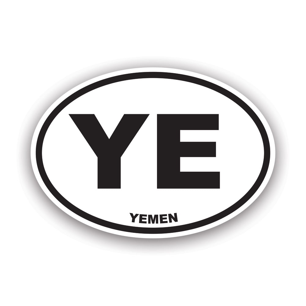 Yemen Oval Sticker Decal - Self Adhesive Vinyl - Weatherproof - Made in ...