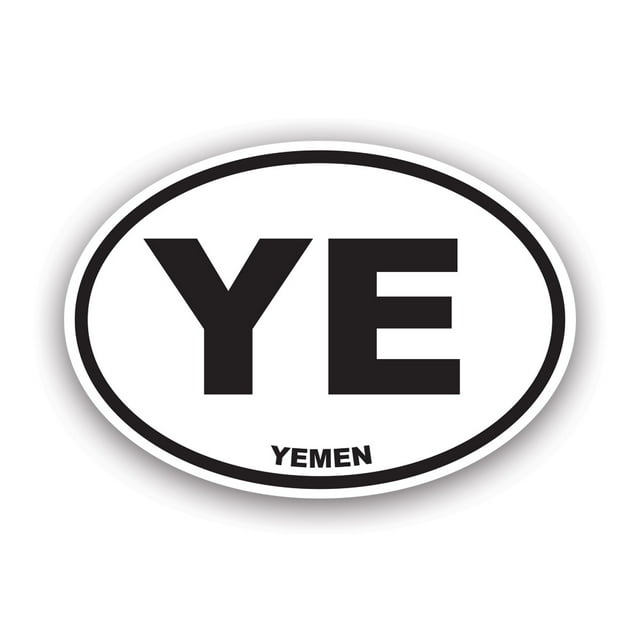 Yemen Oval Sticker Decal - Self Adhesive Vinyl - Weatherproof - Made in ...