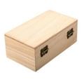 Plain Wood Wooden Square Hinged Storage Boxes Craft Gift Box - Walmart.com
