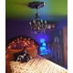 Gypsy Color Acrylic Crystal Chandelier, Black 5 Light Ceiling Mount ...