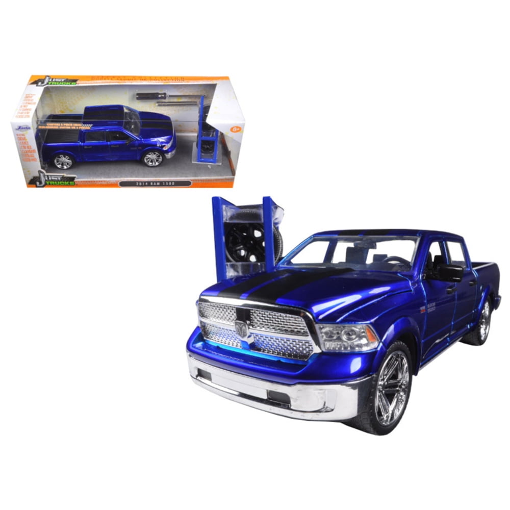 2014 Dodge Ram 1500 Pickup Truck Blue \Just Trucks\ with Extra Wheels 1 ...