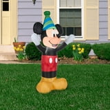 Gemmy Airblown Inflatable Birthday Party Mickey Mouse, 4 ft Tall, Black ...