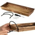 Hanobe Elegant Rustic Wooden Candle Holder & Living Tray for Dining ...