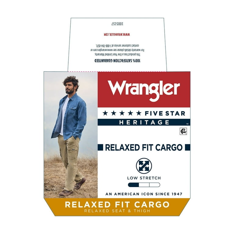 Wrangler Men's and Big Men's Relaxed Fit Cargo Pants With Wrangler Men's and Big Men's Relaxed Fit Cargo Pants With