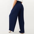 Blmnix Gaucho Pants Women Pants Pleated Beach Pants Sweatpants Blue ...