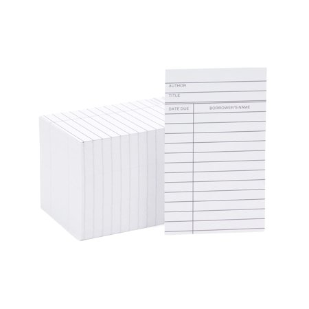Library Checkout Cards, Due Date Note Cards for Record Keeping (3x5 In ...