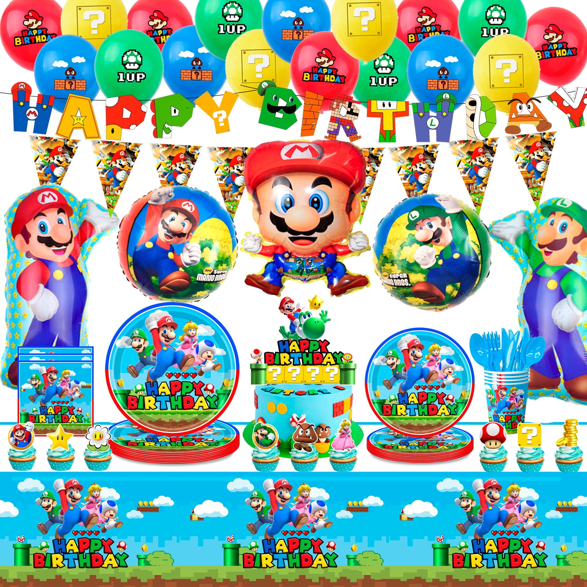 Click here for Elifjoydeco Mario Party Supplies  115pcs Mario Bir... prices