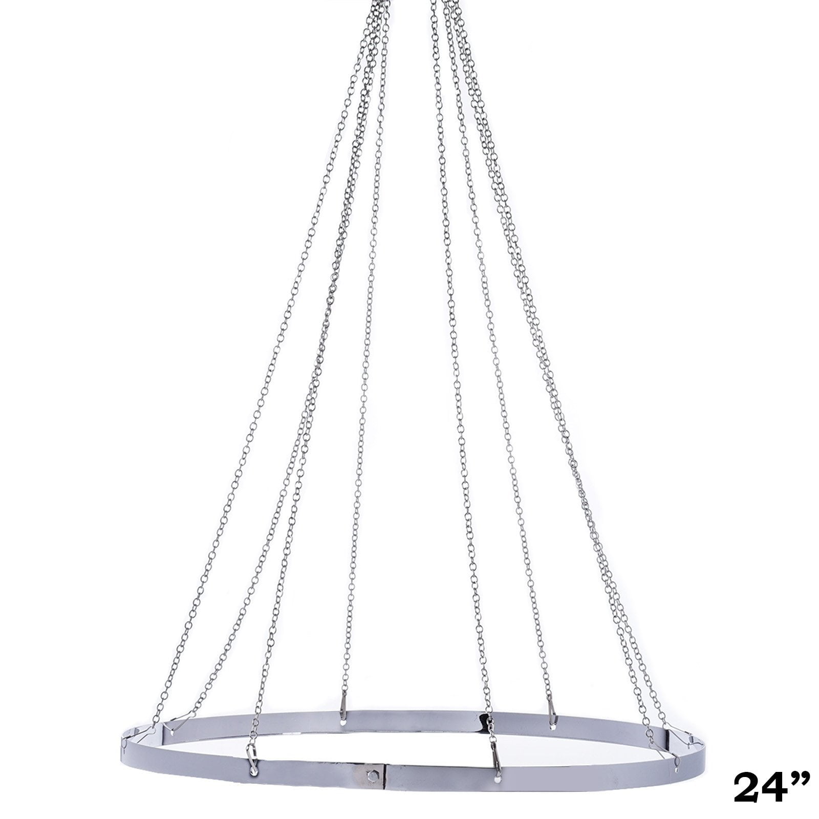 BalsaCircle 24" Silver Metallic Ceiling Draping Canopy Hoop Hardware ...