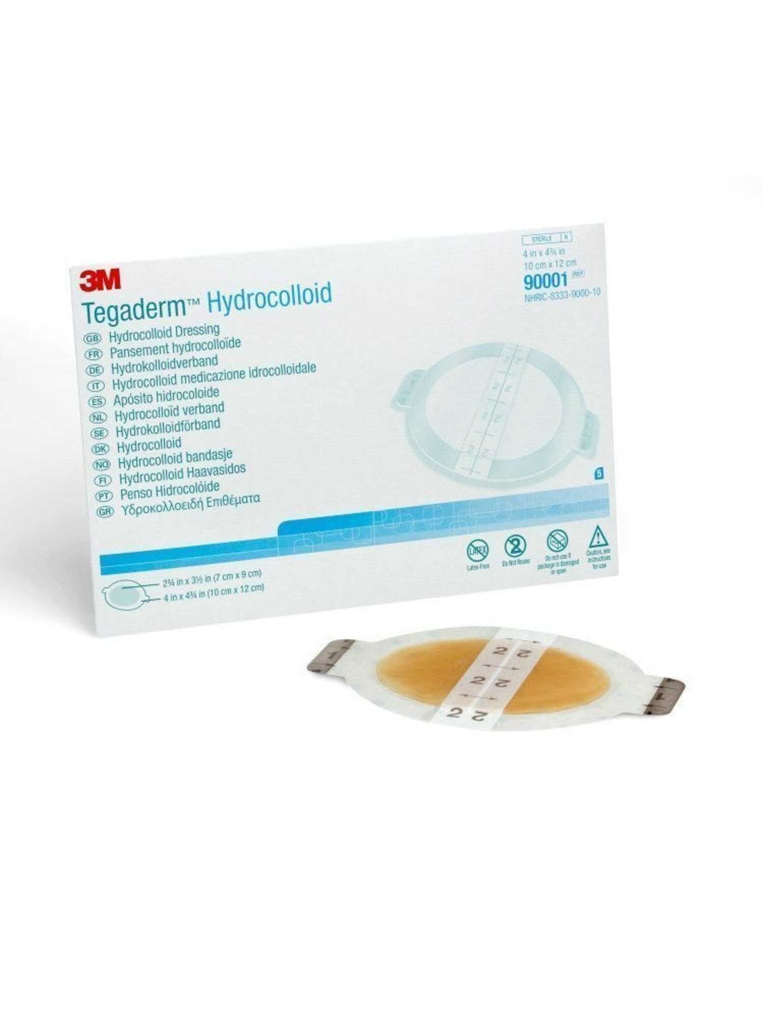 Tegaderm Hydrocolloid Dressing - 4 x 4 3/4", Oval, Box of 5 - Walmart.com