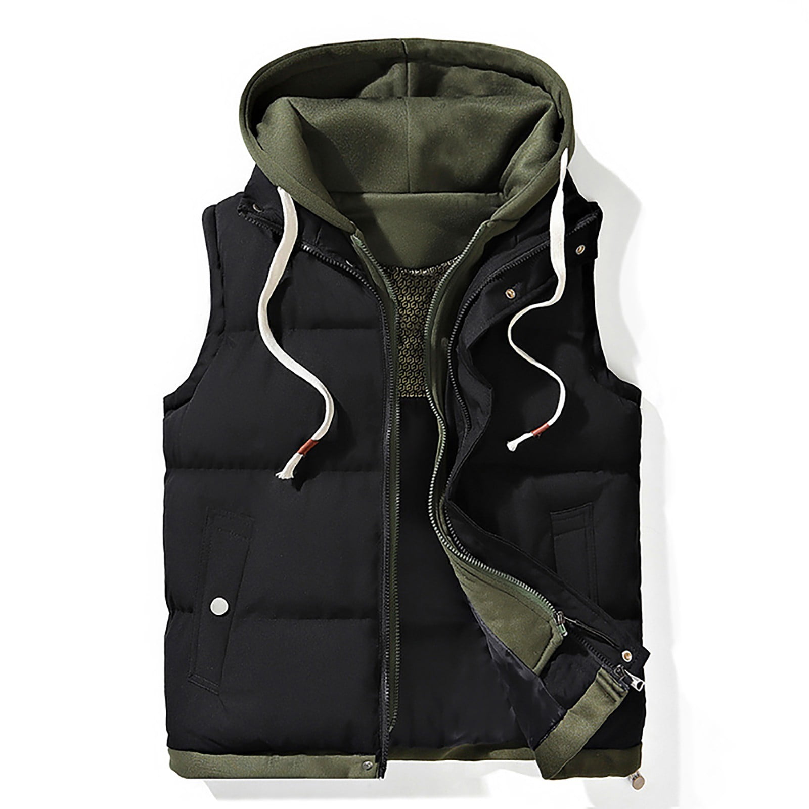 Click here for Pisexur Mens Winter Vest Casual Hooded Drawstring... prices