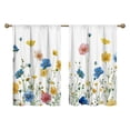 2D Print Kitchen Short Curtain, Washable Fabric Panel for Window ...