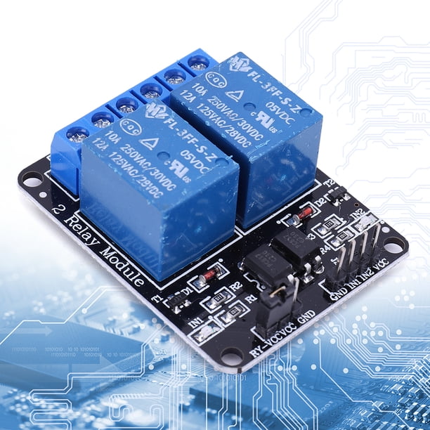 Tablero de relé de 5V 12V 24V 1 2 4 6 8 componentes electrónicos del ...