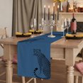 Black Leopard Prints Burlap Cotton Table Runner 13x48 Inches Long ...