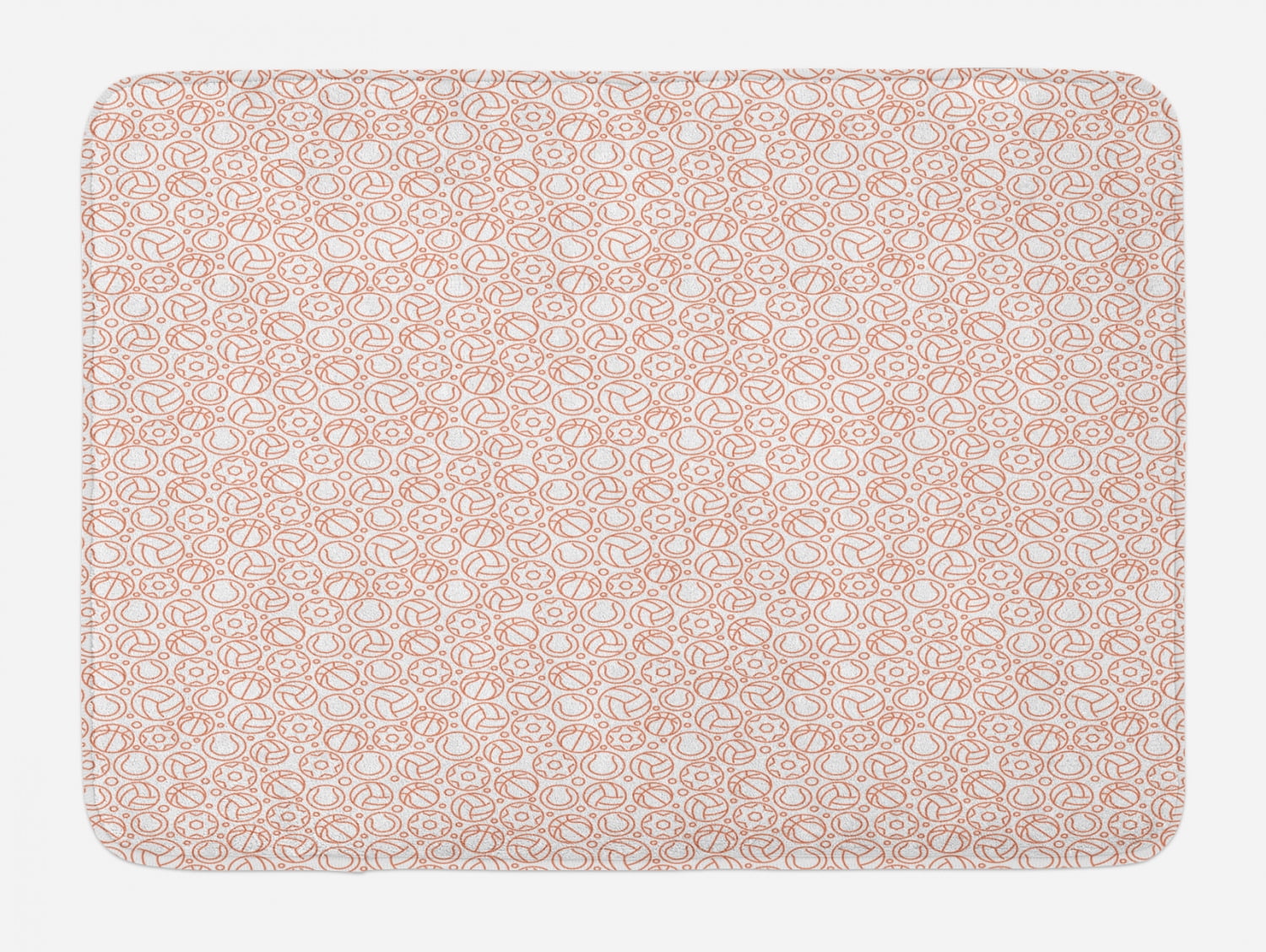 Volleyball Bath Mat, Continued Layout of Different Ball Outline ...