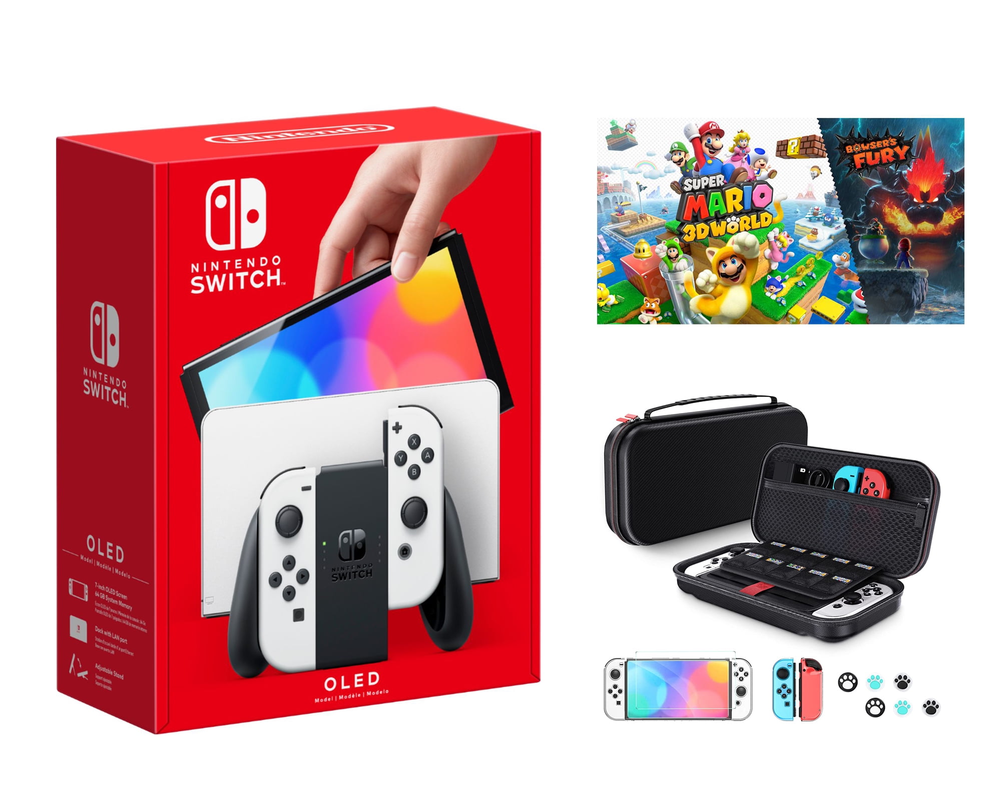 2023 Newest Nintendo Switch OLED Model White Joy-Cons Console, 32GB ...