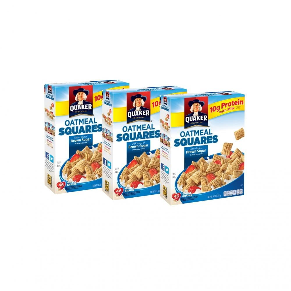 Oatmeal Squares Brown Sugar Breakfast Cereal – 14.5oz – Quaker Oats ...
