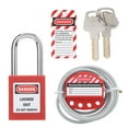 Cable Lockout Hasp Adjustable 6mm/0.24in Diameter 38mm/1.5in Length 4 ...