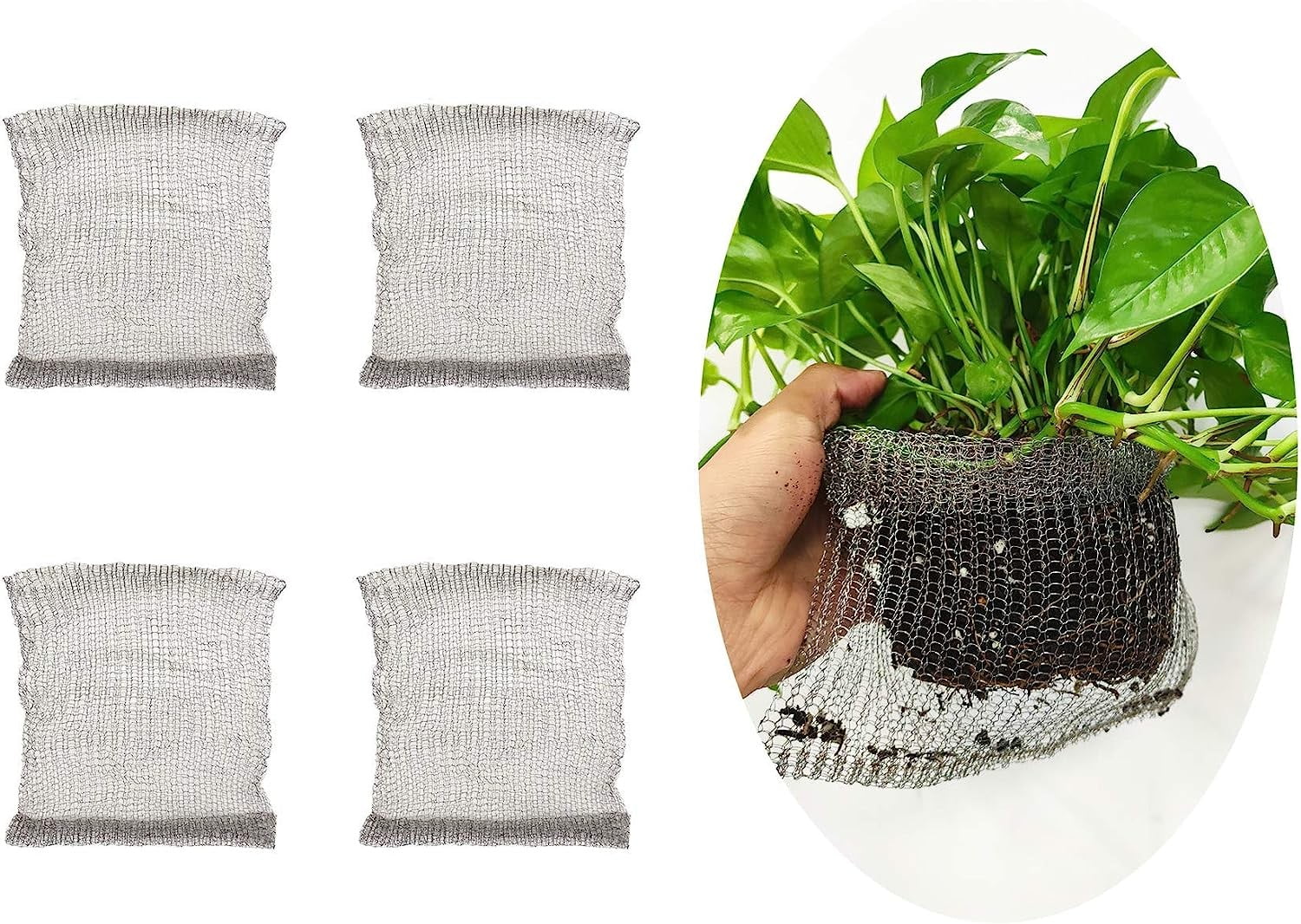 1 Gallon Root Guard Gopher Proof Wire Basket Mole and Vole Mesh Wire ...