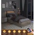 HMYG Twin Bed Frame,Storage Headboard with Charging Station,Solid and ...